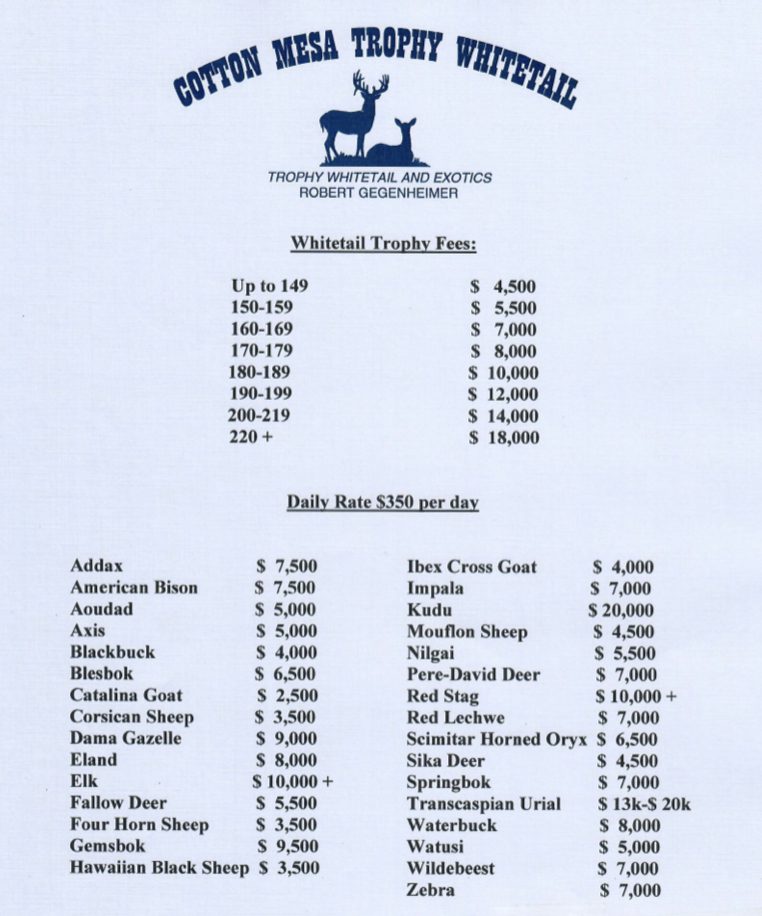 Texas Hunting Packages | Cotton Mesa Trophy Whitetail and Exotic Hunts